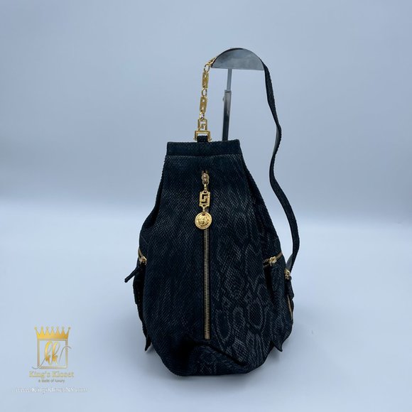 Versace | Bags | Gianni Versace Snakeskin One Shoulder Backpack | Poshmark